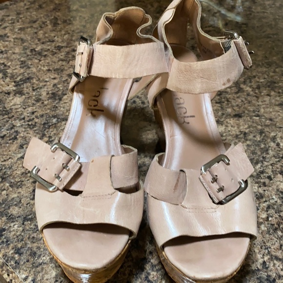 Daniblack | Shoes | Dani Black Leather Wedge Shoes | Poshmark